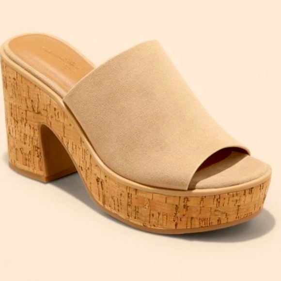 Universal Thread | Shoes | Universal Thread Platform Cork Heel Mules ...